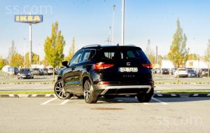 Black SEAT Ateca 2018 in Riga, with an engine capacity of 1.60 L and mileage of 217 thousand km for 13990 €, photo 9 on AUTOMOTO.COM.LV