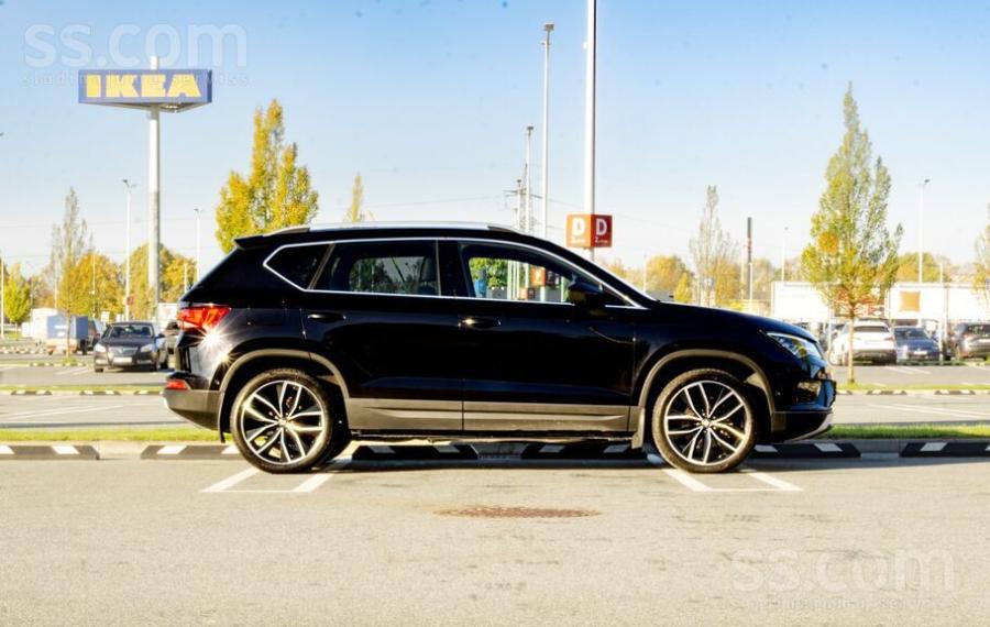 Black SEAT Ateca 2018 in Riga, with an engine capacity of 1.60 L and mileage of 217 thousand km for 13990 €, photo 10 on AUTOMOTO.COM.LV