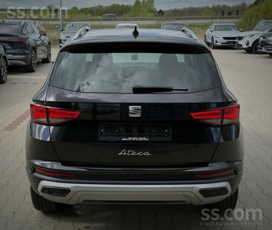 Melns SEAT Ateca 2021 Viļņa, ar dzinēja tilpumu 1.50 L un nobraukumu 185 tūkst. km par 19299 €, foto 5 vietnē AUTOMOTO.COM.LV