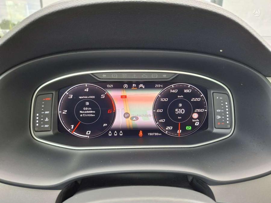 Melns SEAT Ateca 2022 Viļņa, ar dzinēja tilpumu 1.97 L un nobraukumu 151 tūkst. km par 21500 €, foto 14 vietnē AUTOMOTO.COM.LV