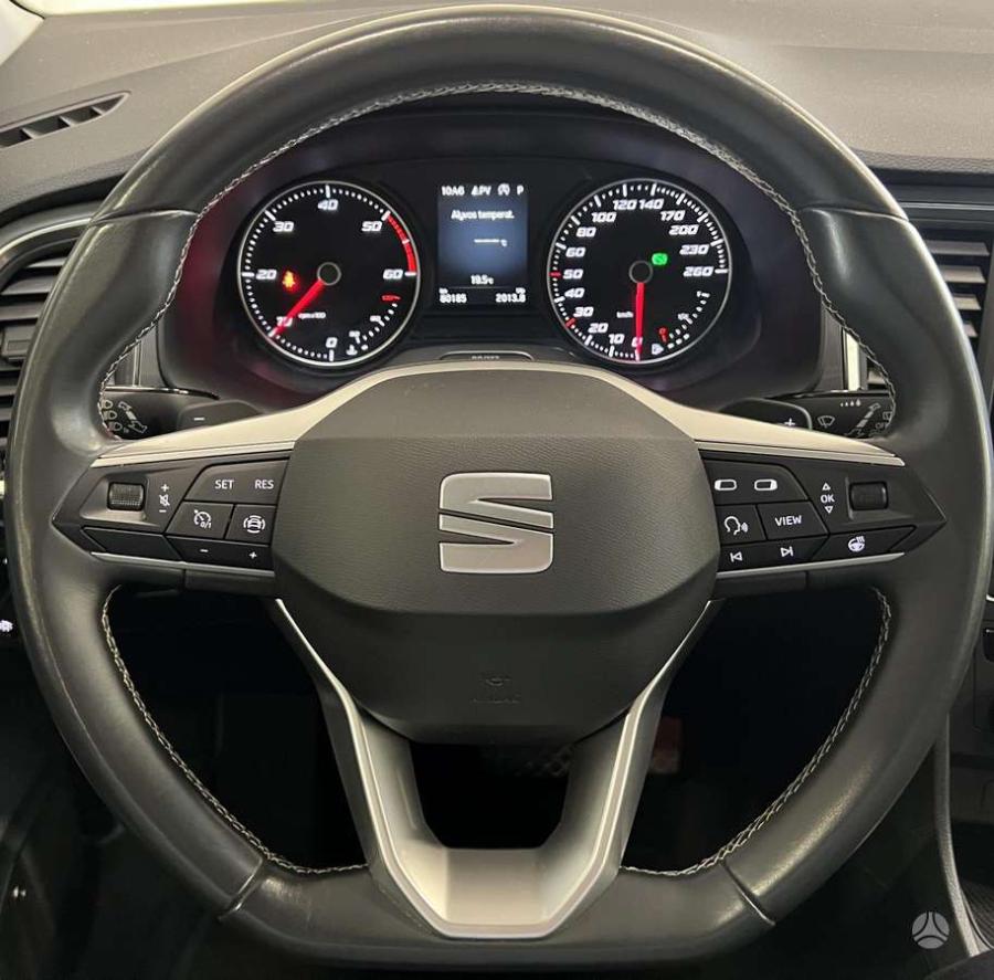 Black SEAT Ateca 2022 in Kaunas, with an engine capacity of 1.97 L and mileage of 80 thousand km for 19500 €, photo 10 on AUTOMOTO.COM.LV