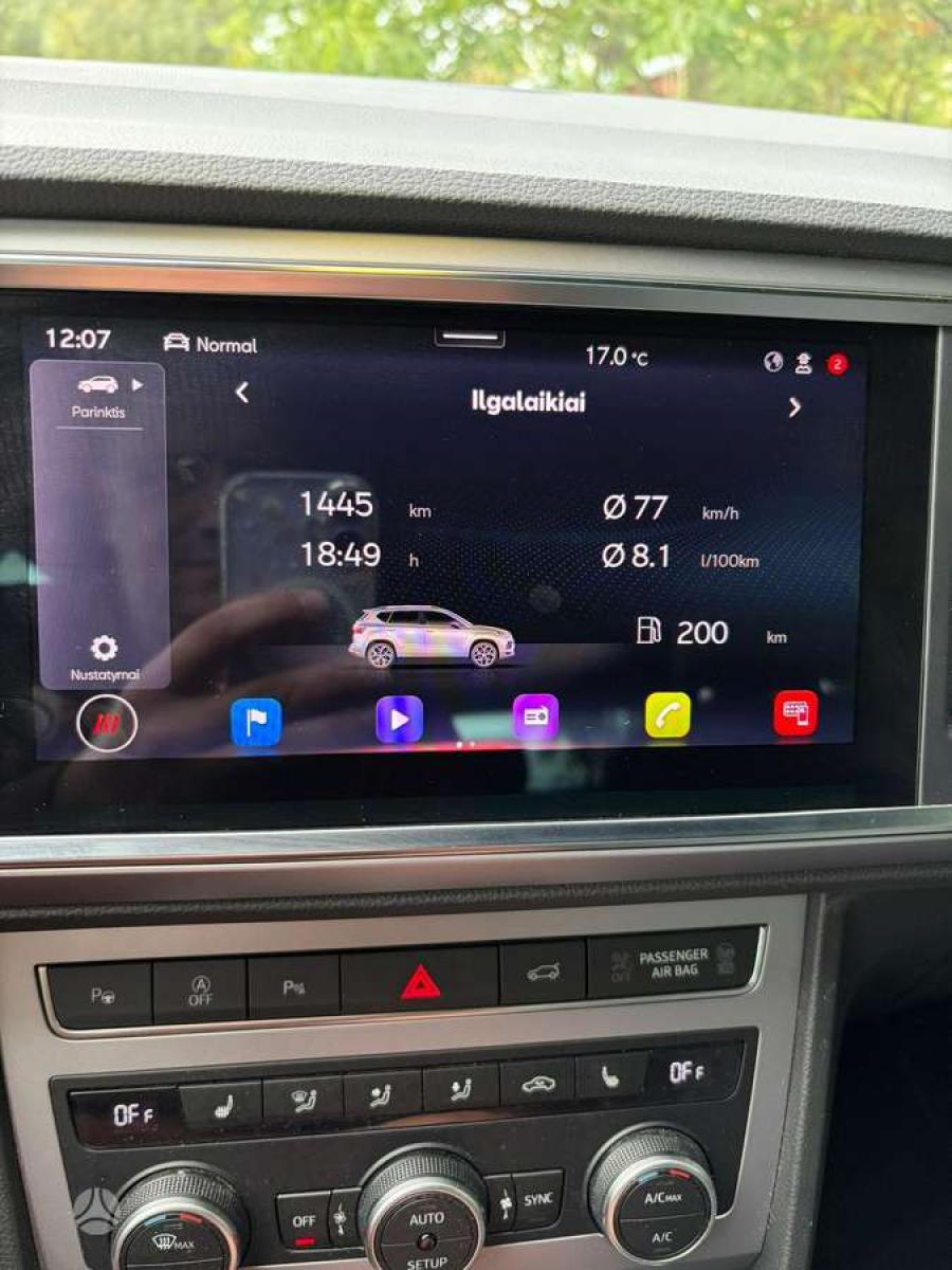 Black SEAT Ateca 2022 in Panevezys, with an engine capacity of 1.50 L and mileage of 188 thousand km for 17450 €, photo 27 on AUTOMOTO.COM.LV