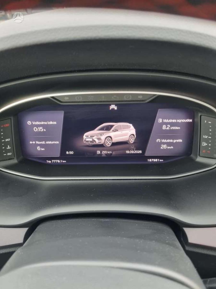Black SEAT Ateca 2022 in Panevezys, with an engine capacity of 1.50 L and mileage of 188 thousand km for 17450 €, photo 35 on AUTOMOTO.COM.LV