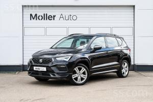 Black SEAT Ateca 2023 in Riga, with an engine capacity of 1.50 L and mileage of 102 thousand km for 20950 €, photo  on AUTOMOTO.COM.LV