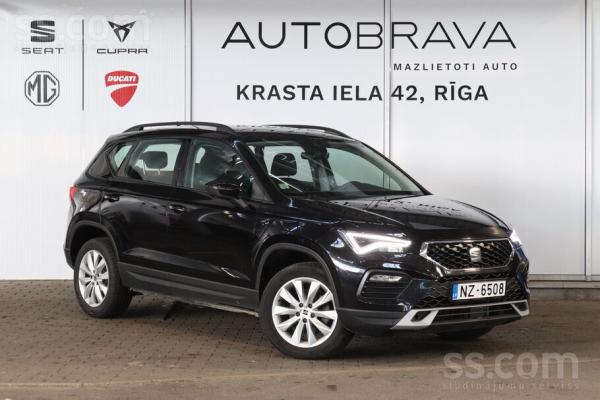Black SEAT Ateca 2024 in Riga, with an engine capacity of 1.50 L and mileage of 34 thousand km for 24490 €, photo 3 on AUTOMOTO.COM.LV