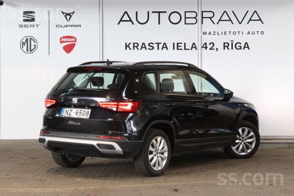Black SEAT Ateca 2024 in Riga, with an engine capacity of 1.50 L and mileage of 34 thousand km for 24490 €, photo 6 on AUTOMOTO.COM.LV