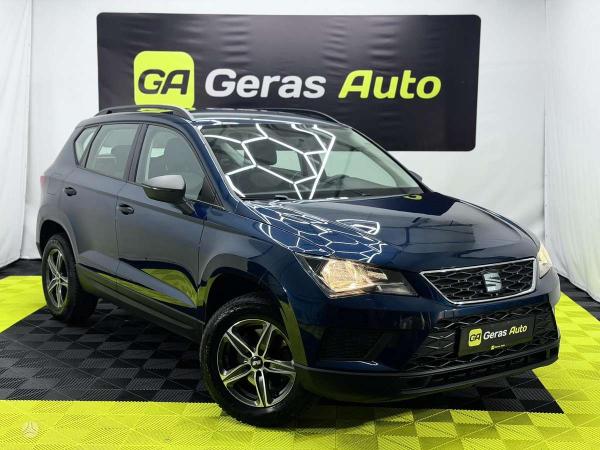 SEAT Ateca 2018 in Vilnius on AUTOMOTO.COM.LV Blue SEAT Ateca 2018 in Vilnius, with an engine capacity of 1.00 L and mileage of 217 thousand km for 9500 €, photo 4 on AUTOMOTO.COM.LV
