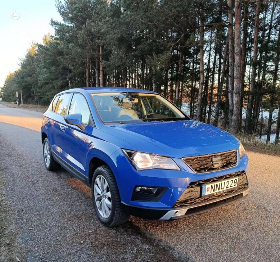 Zils SEAT Ateca 2019 Panevēža, ar dzinēja tilpumu 1.60 L un nobraukumu 55 tūkst. km par 15500 €, foto 1 vietnē AUTOMOTO.COM.LV