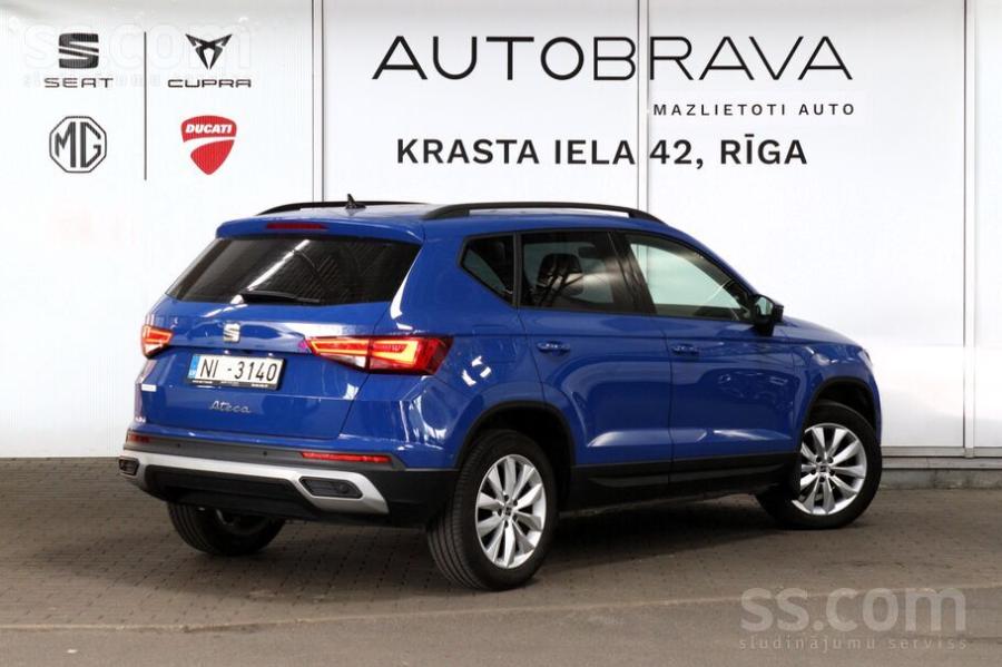 Blue SEAT Ateca 2022 in Riga, with an engine capacity of 1.50 L and mileage of 37 thousand km for 20990 €, photo 9 on AUTOMOTO.COM.LV