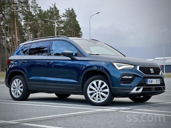 Blue SEAT Ateca 2021 in Riga, with an engine capacity of 1.50 L and mileage of 78 thousand km for 20000 €, photo 1 on AUTOMOTO.COM.LV