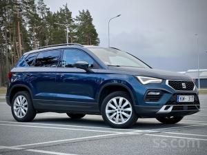 Blue SEAT Ateca 2021 in Riga, with an engine capacity of 1.50 L and mileage of 78 thousand km for 20000 €, photo  on AUTOMOTO.COM.LV