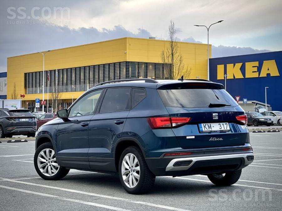 Blue SEAT Ateca 2021 in Riga, with an engine capacity of 1.50 L and mileage of 78 thousand km for 20000 €, photo 4 on AUTOMOTO.COM.LV