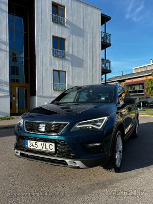 Zils SEAT Ateca 2017 Tallina, ar dzinēja tilpumu 1.40 L un nobraukumu 120 tūkst. km par 17000 €, foto  vietnē AUTOMOTO.COM.LV