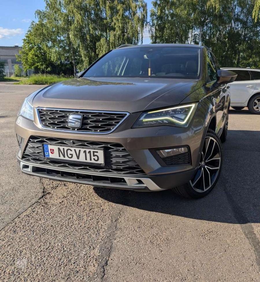 Brown SEAT Ateca 2017 in Vilnius, with an engine capacity of 1.97 L and mileage of 200 thousand km for 14500 €, photo 1 on AUTOMOTO.COM.LV