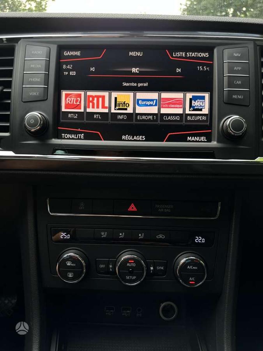 SEAT Ateca 2017 Tauragė, ar dzinēja tilpumu 2.00 L un nobraukumu 180 tūkst. km par 11500 €, foto 26 vietnē AUTOMOTO.COM.LV