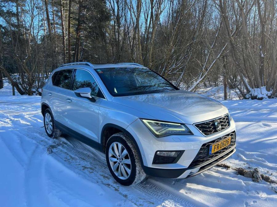Pelēks SEAT Ateca 2016 Tauragė, ar dzinēja tilpumu 1.97 L un nobraukumu 138 tūkst. km par 14500 €, foto 1 vietnē AUTOMOTO.COM.LV