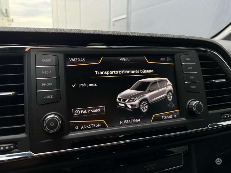 Pelēks SEAT Ateca 2016 Šauļi, ar dzinēja tilpumu 1.97 L un nobraukumu 223 tūkst. km par 12550 €, foto 30 vietnē AUTOMOTO.COM.LV