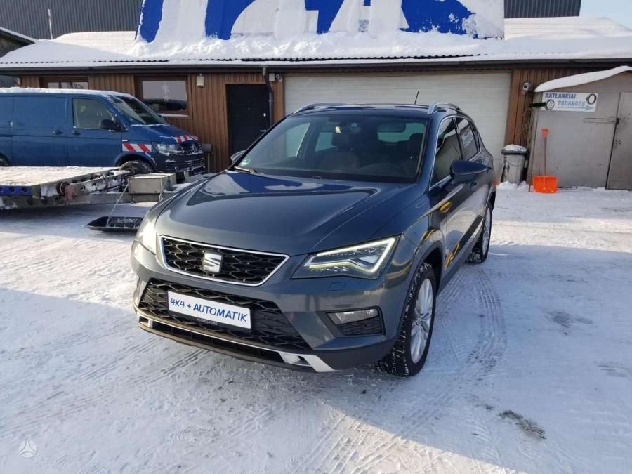 Pelēks SEAT Ateca 2017 Kauņa, ar dzinēja tilpumu 1.97 L un nobraukumu 289 tūkst. km par 13300 €, foto 1 vietnē AUTOMOTO.COM.LV