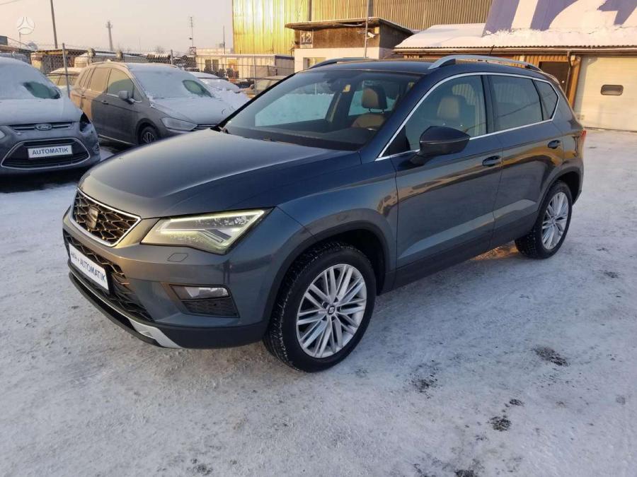Pelēks SEAT Ateca 2017 Kauņa, ar dzinēja tilpumu 1.97 L un nobraukumu 289 tūkst. km par 13299 €, foto 2 vietnē AUTOMOTO.COM.LV