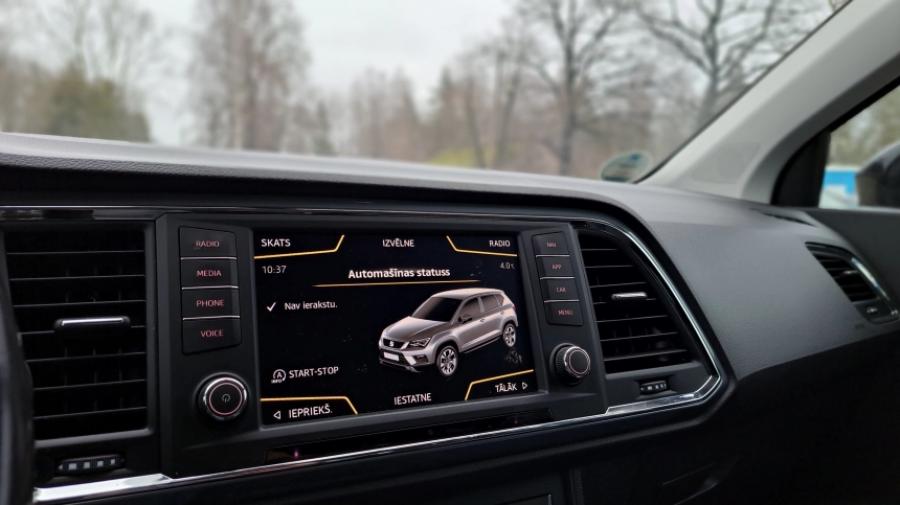 Grey SEAT Ateca 2017 in Riga, with an engine capacity of 1.60 L and mileage of 186 thousand km for 13990 €, photo 48 on AUTOMOTO.COM.LV