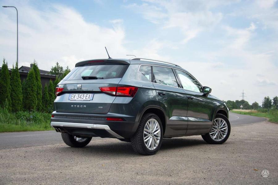 Grey SEAT Ateca 2017 in Elektrenai, with an engine capacity of 1.97 L and mileage of 230 thousand km for 13880 €, photo 6 on AUTOMOTO.COM.LV