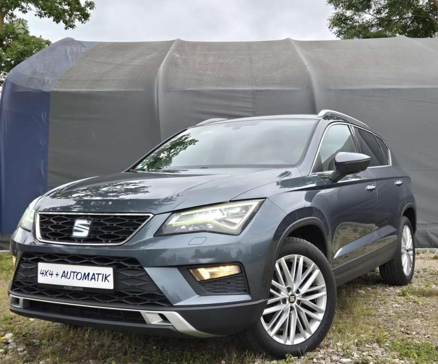 Grey SEAT Ateca 2017 in Kaunas, with an engine capacity of 1.97 L and mileage of 289 thousand km for 11550 €, photo 1 on AUTOMOTO.COM.LV