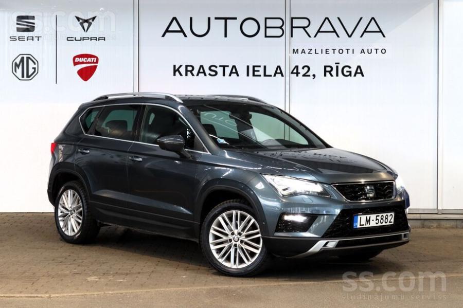 Grey SEAT Ateca 2018 in Riga, with an engine capacity of 2.00 L and mileage of 103 thousand km for 18490 €, photo 4 on AUTOMOTO.COM.LV