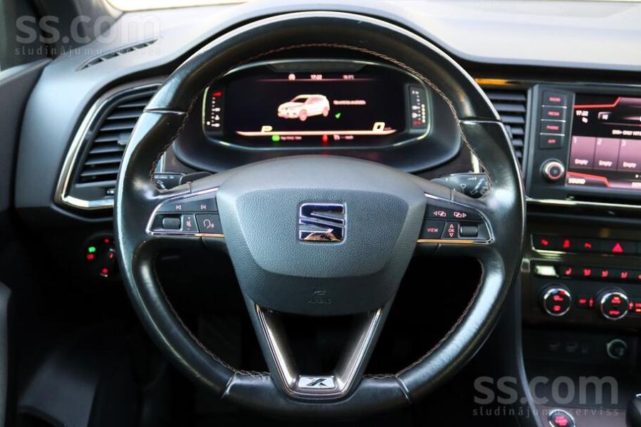 Grey SEAT Ateca 2018 in Riga, with an engine capacity of 2.00 L and mileage of 103 thousand km for 18490 €, photo 11 on AUTOMOTO.COM.LV