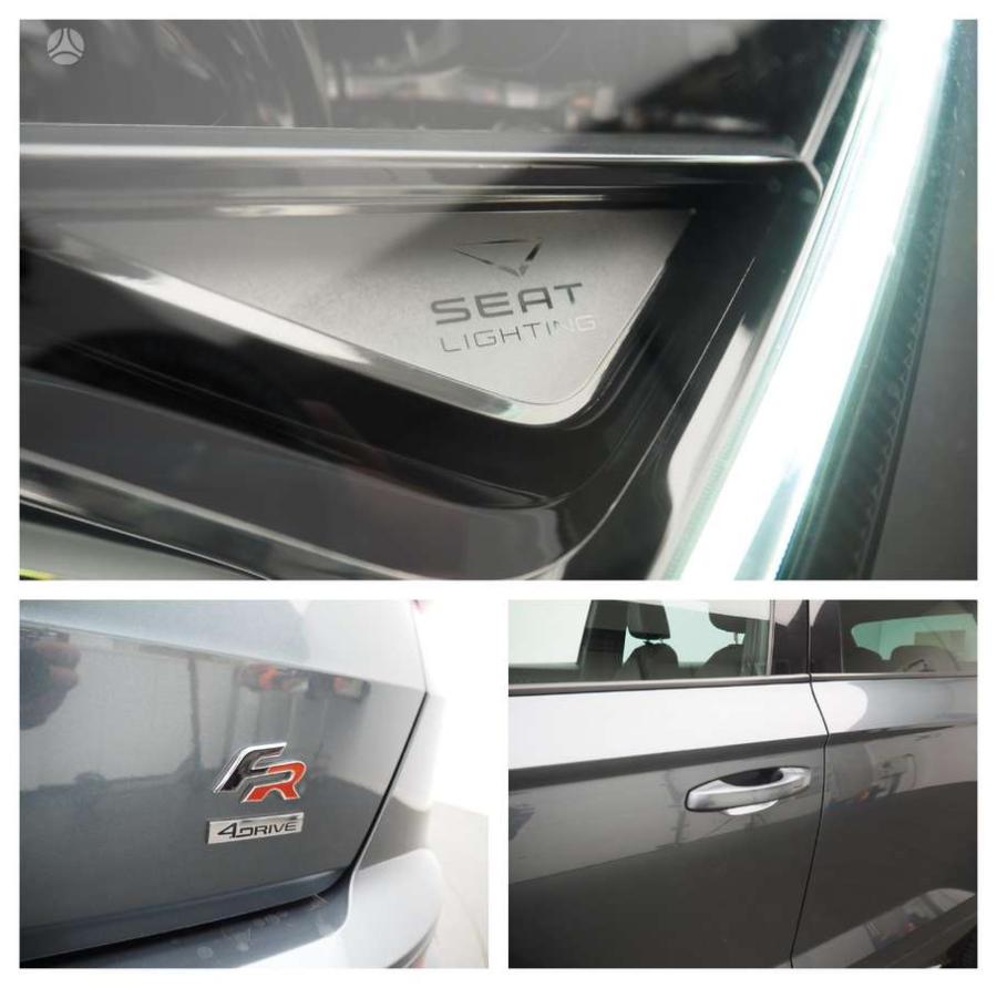 Grey SEAT Ateca 2019 in Vilnius, with an engine capacity of 1.98 L and mileage of 162 thousand km for 20500 €, photo 9 on AUTOMOTO.COM.LV