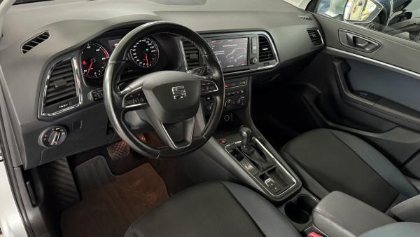 Grey SEAT Ateca 2019 in Riga, with an engine capacity of 1.60 L and mileage of 158 thousand km for 1290000 €, photo 10 on AUTOMOTO.COM.LV