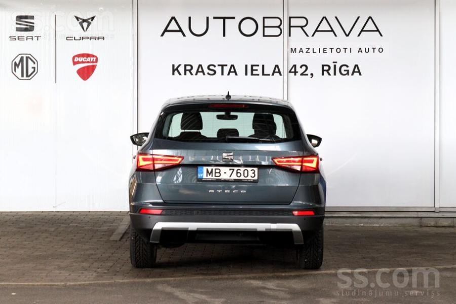 Grey SEAT Ateca 2019 in Riga, with an engine capacity of 1.60 L and mileage of 130 thousand km for 12990 €, photo 8 on AUTOMOTO.COM.LV