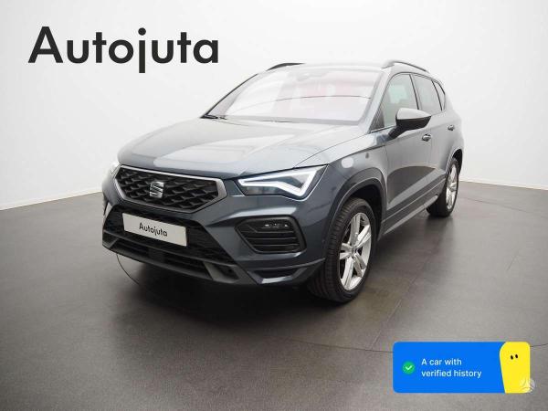 Grey SEAT Ateca 2021 in Vilnius, with an engine capacity of 1.50 L and mileage of 120 thousand km for 19500 €, photo 1 on AUTOMOTO.COM.LV