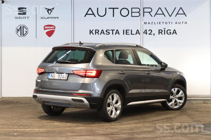 Grey SEAT Ateca 2022 in Riga, with an engine capacity of 1.50 L and mileage of 151 thousand km for 16490 €, photo 6 on AUTOMOTO.COM.LV