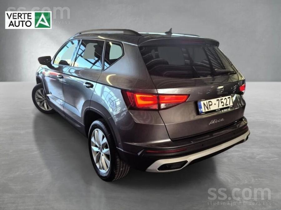 Grey SEAT Ateca 2023 in Riga, with an engine capacity of 1.50 L and mileage of 24 thousand km for 23490 €, photo 7 on AUTOMOTO.COM.LV
