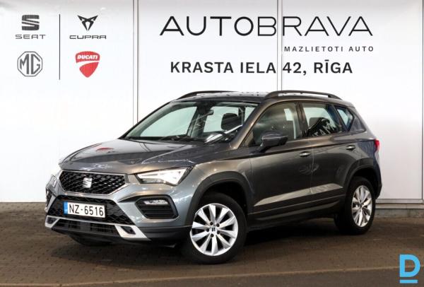 Grey SEAT Ateca 2024 in Riga, with an engine capacity of 1.50 L and mileage of 40 thousand km for 24490 €, photo 1 on AUTOMOTO.COM.LV