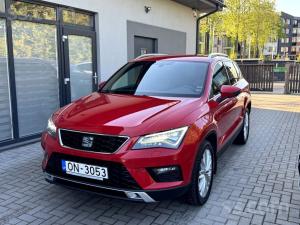 Red SEAT Ateca 2018 in Riga, with an engine capacity of 1.40 L and mileage of 202 thousand km for 13800 €, photo  on AUTOMOTO.COM.LV
