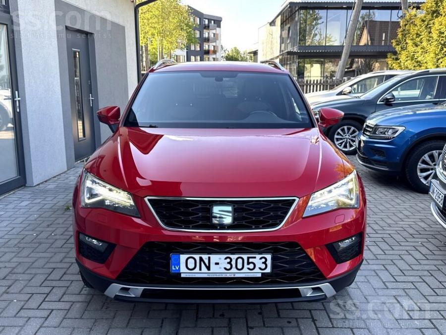 Red SEAT Ateca 2018 in Riga, with an engine capacity of 1.40 L and mileage of 202 thousand km for 13800 €, photo 7 on AUTOMOTO.COM.LV