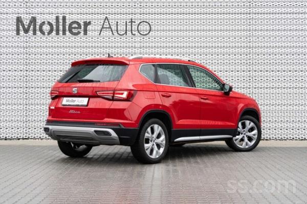 Red SEAT Ateca 2022 in Riga, with an engine capacity of 1.50 L and mileage of 63 thousand km for 19550 €, photo 4 on AUTOMOTO.COM.LV