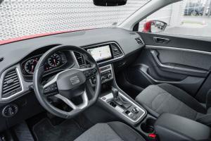 Red SEAT Ateca 2022 in Marupe, with an engine capacity of 1.50 L and mileage of 63 thousand km for 21000 €, photo 9 on AUTOMOTO.COM.LV