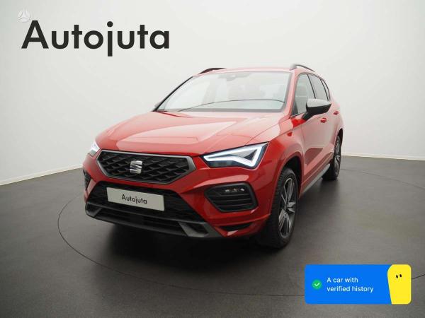 Red SEAT Ateca 2022 in Vilnius, with an engine capacity of 1.50 L and mileage of 24 thousand km for 23900 €, photo 1 on AUTOMOTO.COM.LV
