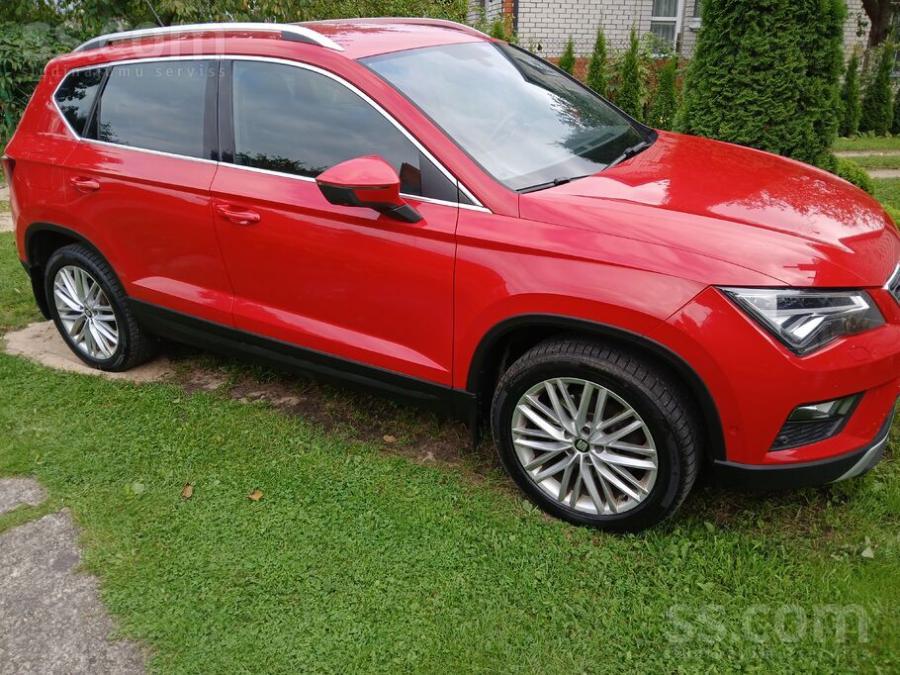 Red SEAT Ateca 2017 in Riga, with an engine capacity of 2.00 L and mileage of 122 thousand km for 13300 €, photo 3 on AUTOMOTO.COM.LV