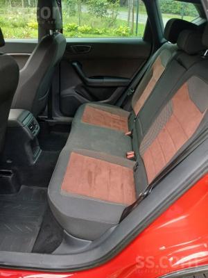 Red SEAT Ateca 2017 in Riga, with an engine capacity of 2.00 L and mileage of 122 thousand km for 13300 €, photo 7 on AUTOMOTO.COM.LV