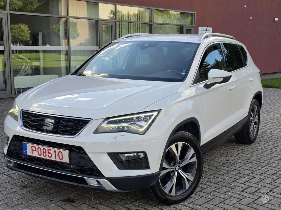 White SEAT Ateca 2017 in Silute, with an engine capacity of 1.97 L and mileage of 207 thousand km for 12800 €, photo 10 on AUTOMOTO.COM.LV