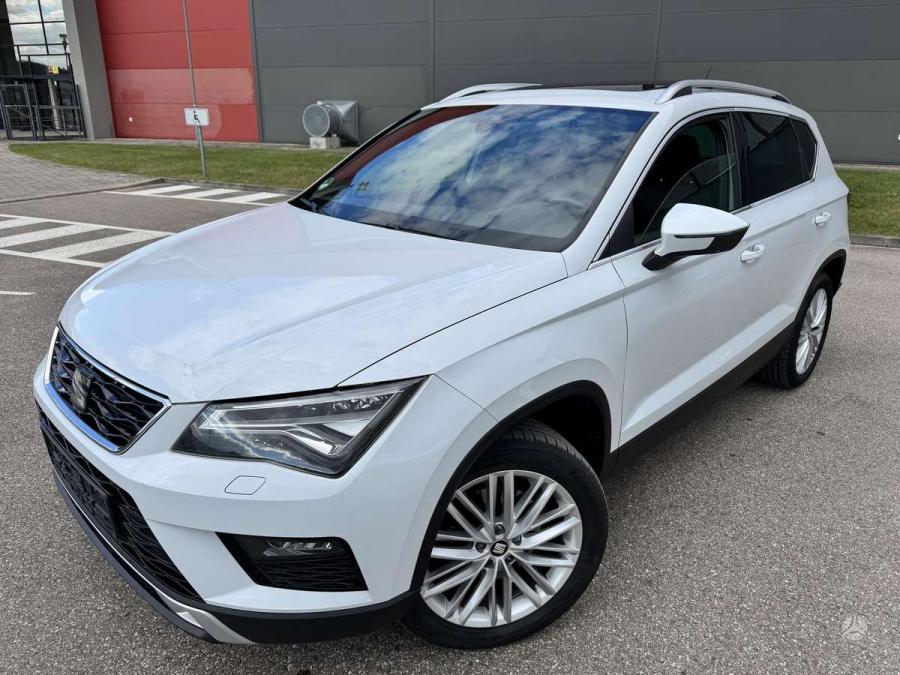 White SEAT Ateca 2017 in Prienai, with an engine capacity of 1.97 L and mileage of 280 thousand km for 12600 €, photo 4 on AUTOMOTO.COM.LV
