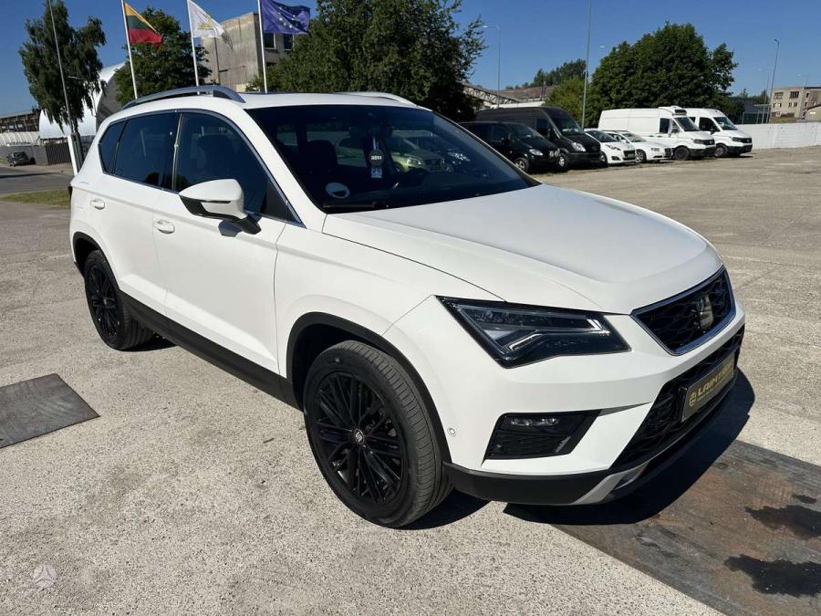 White SEAT Ateca 2019 in Telschi, with an engine capacity of 1.97 L and mileage of 198 thousand km for 17500 €, photo 4 on AUTOMOTO.COM.LV