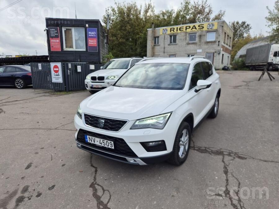 Белый Сеат Ateca 2019 в Рига, объемом двигателя 1.50 л и пробегом 180 тыс. км за 14490 €, фото 1 на AUTOMOTO.COM.LV