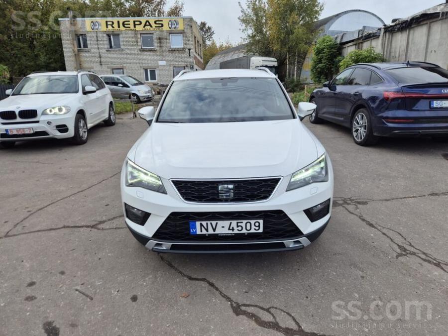 Белый Сеат Ateca 2019 в Рига, объемом двигателя 1.50 л и пробегом 180 тыс. км за 14490 €, фото 4 на AUTOMOTO.COM.LV