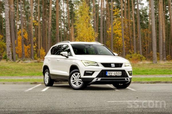Сеат Ateca 2019 в Рига на AUTOMOTO.COM.LV Белый Сеат Ateca 2019 в Рига, объемом двигателя 1.50 л и пробегом 180 тыс. км за 14490 €, фото 3 на AUTOMOTO.COM.LV
