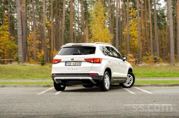Сеат Ateca 2019 в Рига на AUTOMOTO.COM.LV Белый Сеат Ateca 2019 в Рига, объемом двигателя 1.50 л и пробегом 180 тыс. км за 14490 €, фото 7 на AUTOMOTO.COM.LV