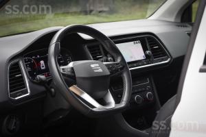 White SEAT Ateca 2022 in Cesis, with an engine capacity of 2.00 L and mileage of 77 thousand km for 21500 €, photo 7 on AUTOMOTO.COM.LV